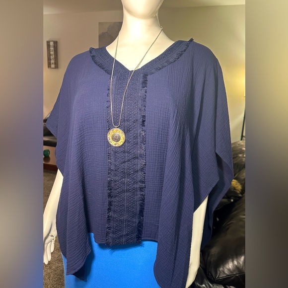 JM Collection | Tops | Nwt Jm Collection Large Poncho Style Large Top ...